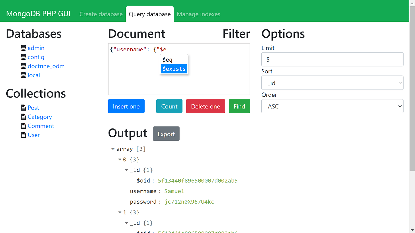 MongoDB PHP GUI – A Web interface for MongoDB - Open Source Projects ...