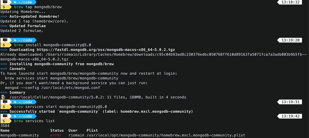 HELP: Brew mongodb-community@5.0 error [MacOS] - Installation & Upgrades - MongoDB Developer ...