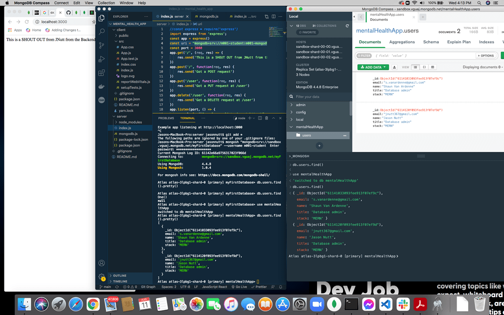 I am almost there with database connection - M001: MongoDB Basics - MongoDB Developer Community ...