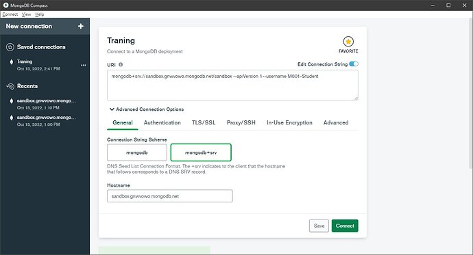 Connecting to MongoDB with Compass - Developer Tools - MongoDB Developer Community Forums