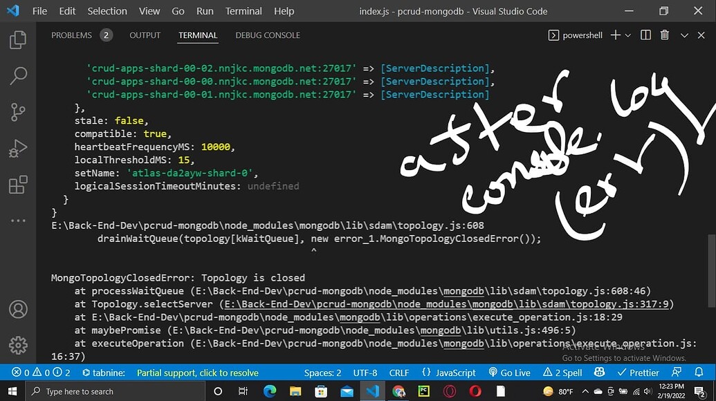 MongoTopologyClosedError: Topology is closed - MongoDB Atlas - MongoDB Developer Community Forums