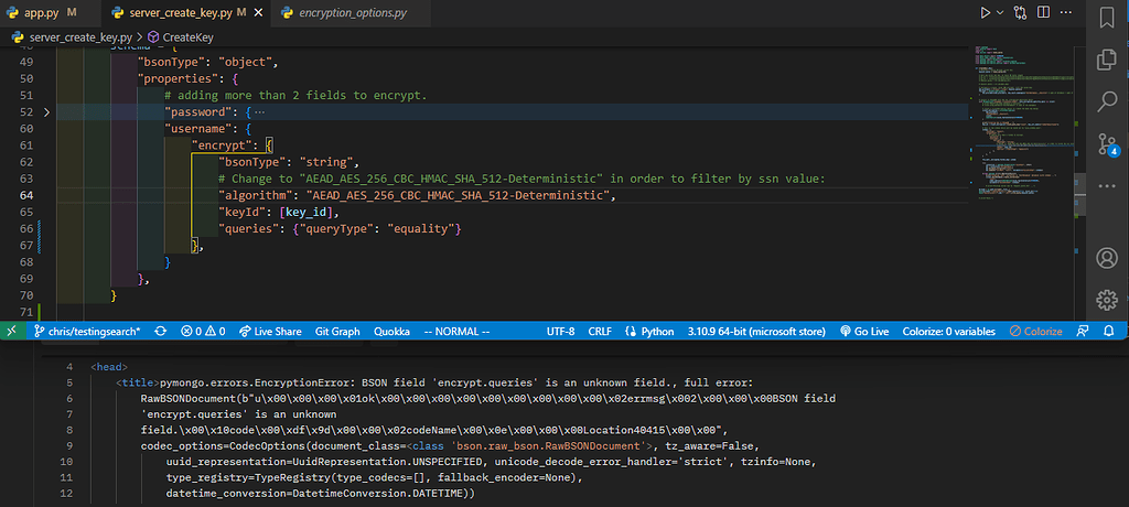 Schema with Query using CSFLE - Working with Data - MongoDB Developer Community Forums
