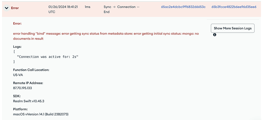 Unclear errors when trying to set-up Device Sync for the first time - Atlas Device Sync ...