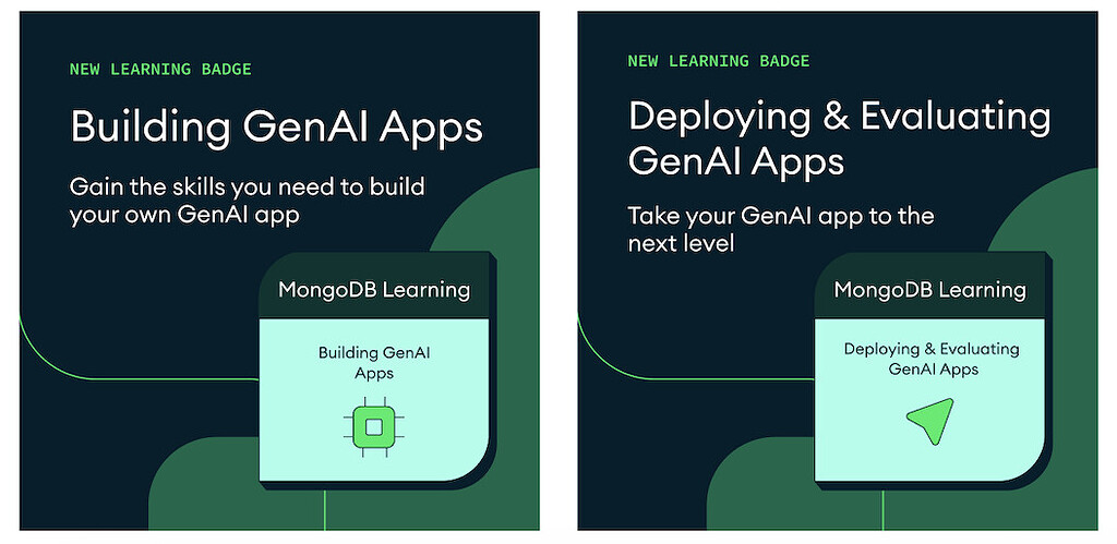 Introducing Free MongoDB gen AI Learning Badges - MongoDB University - MongoDB Developer ...