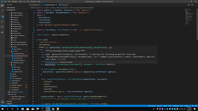 Type 'Query ' is missing the following properties from type - Drivers ...