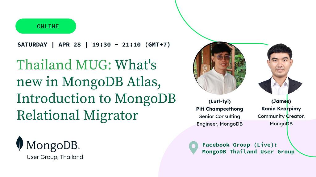Thailand MUG: April 2024 Community Meetup - Asia Pacific - MongoDB Developer Community Forums