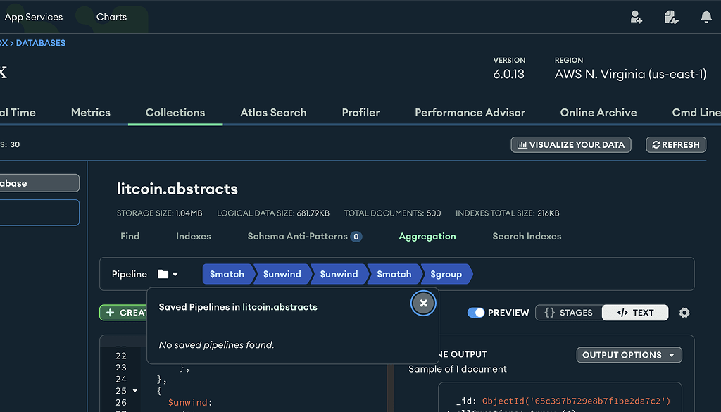 How to save/access aggregations in the Atlas UI? - MongoDB Atlas ...