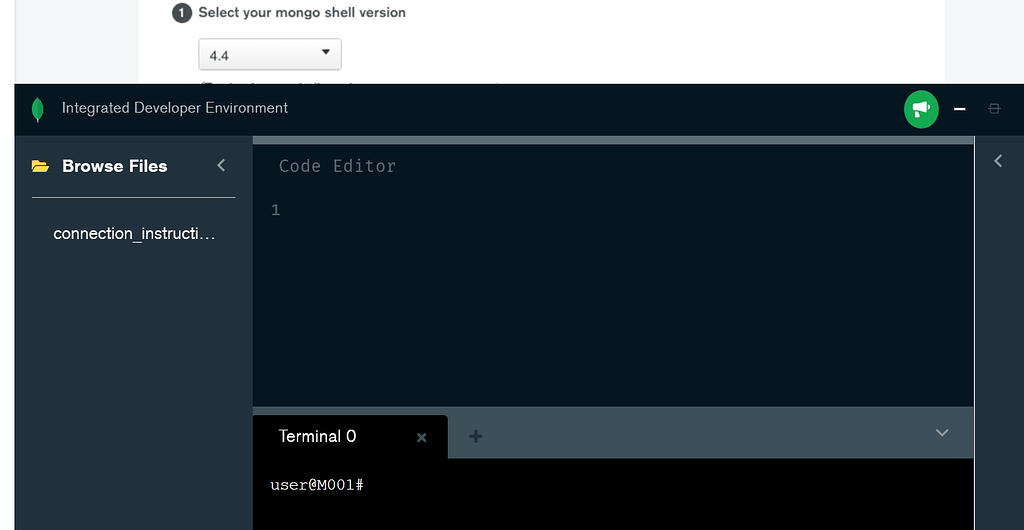 Ide Screen Scroll Bar Issue For Lab M001 M001 Mongodb Basics Mongodb Developer Community Forums