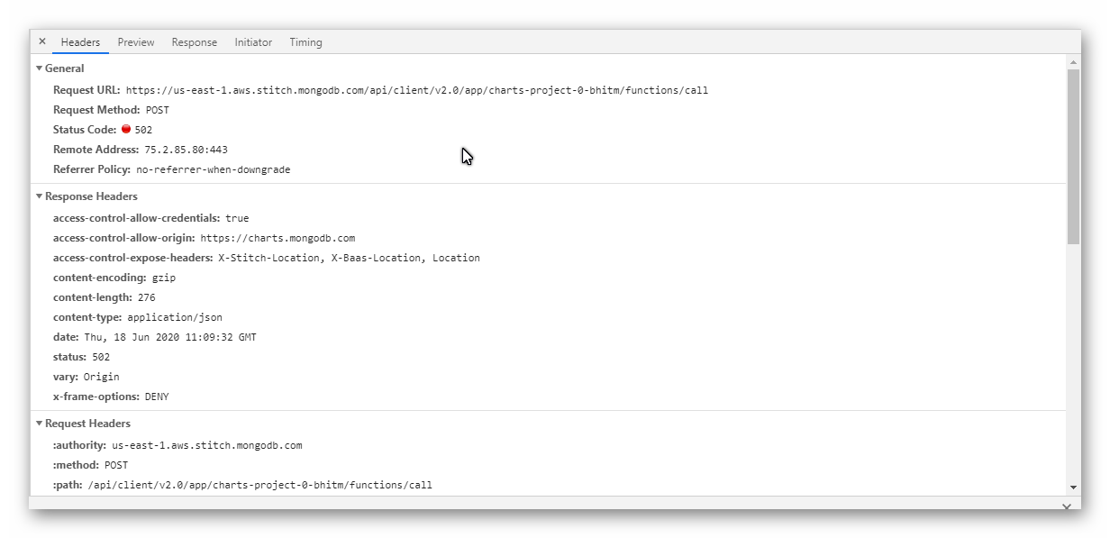 Mongodb Charts Error Loading Data Source Fields Mongodb Charts