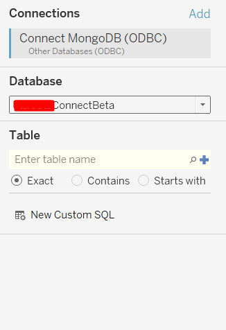 Tableau does not display the tables - Connectors & Integrations - MongoDB Developer Community Forums