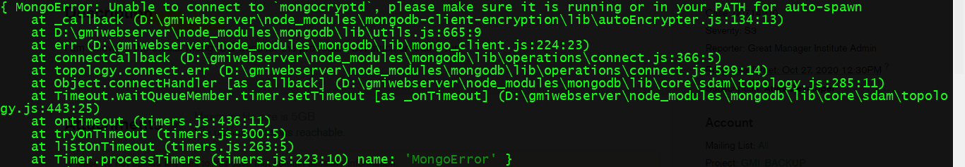 Mongoerror Unable To Connect To `mongocryptd` Please Make Sure It Is Running Or In Your Path