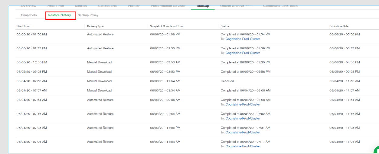 Lost snapshots in MongoDB Atlas - MongoDB Atlas - MongoDB Developer Community Forums