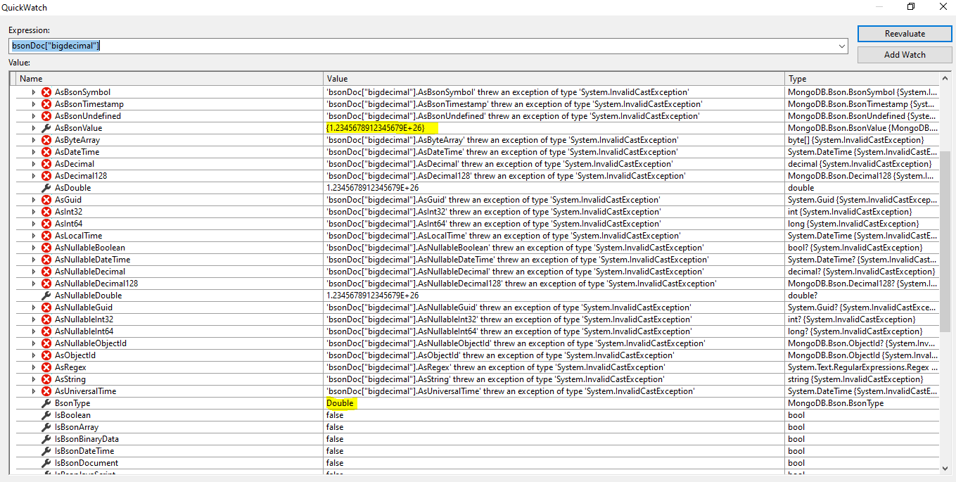 Mongodb C Driver BsonDocument Parse stringjson Doesnt Convert Decimal
