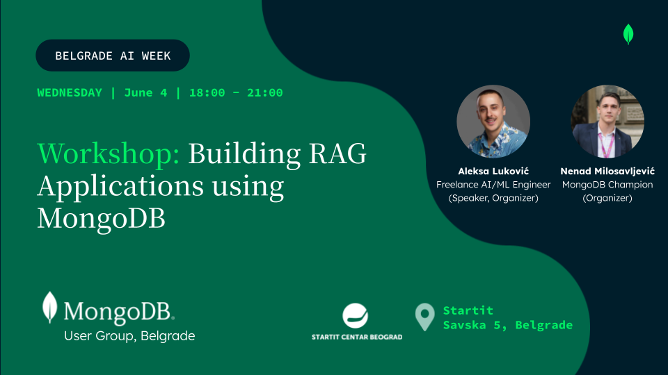 Belgrade MUG: Building RAG Applications using MongoDB (Skill Badge Workshop) - Europe - MongoDB ...
