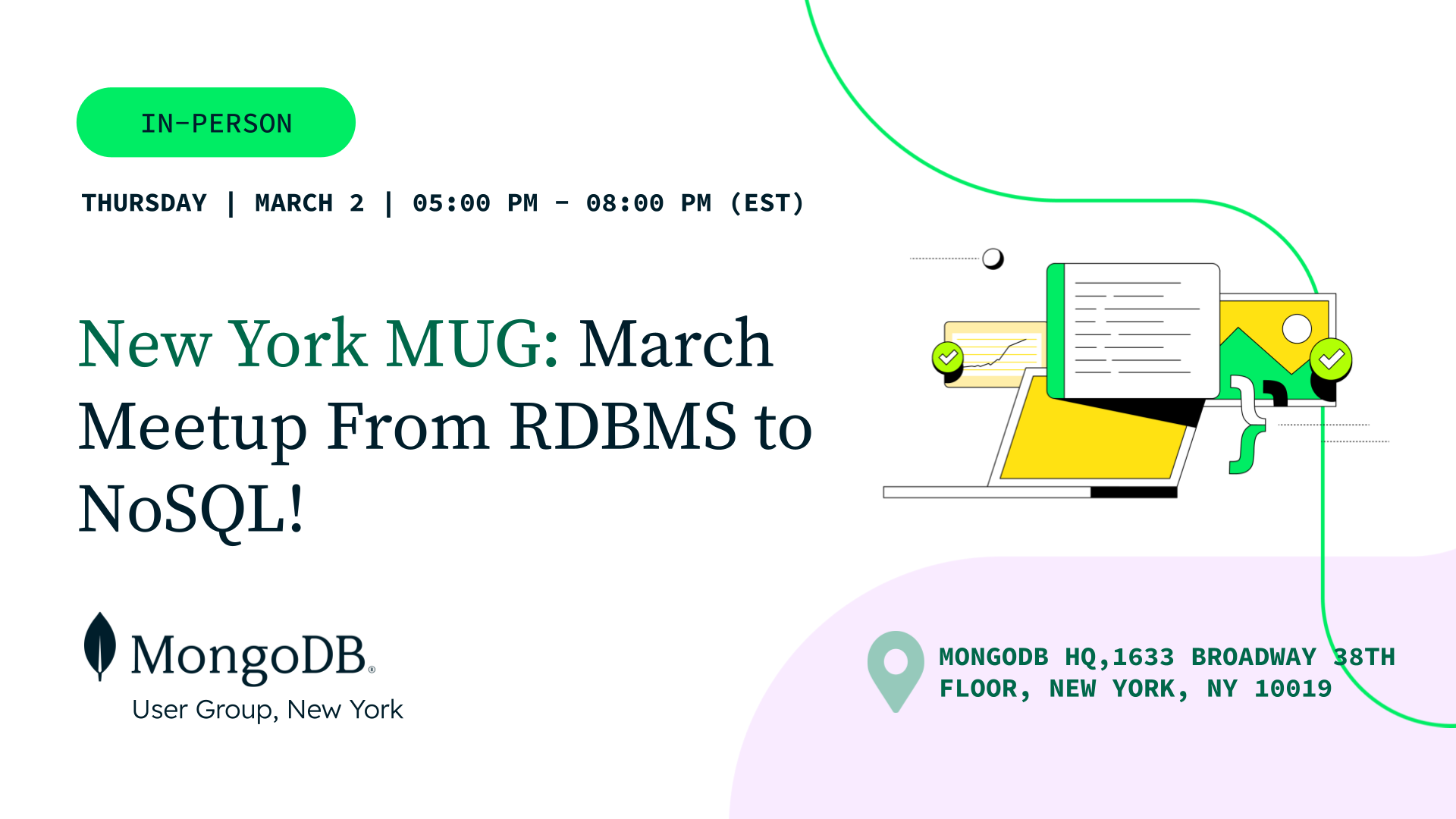New York MUG: MongoDB March Meetup - RDBMS to NoSQL! - North America - MongoDB Developer ...