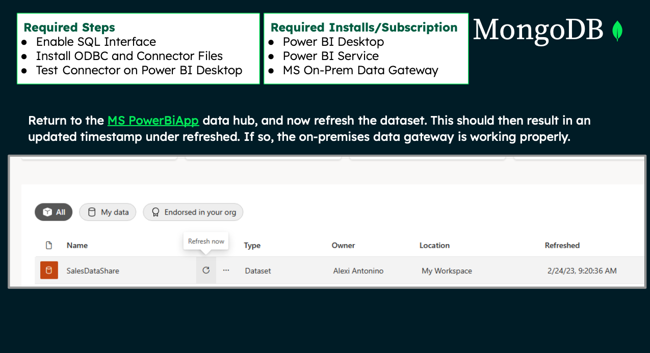 Power Bi Conection Preblem To Mongodb 21 By Vincentquillet Mongodb Atlas Mongodb