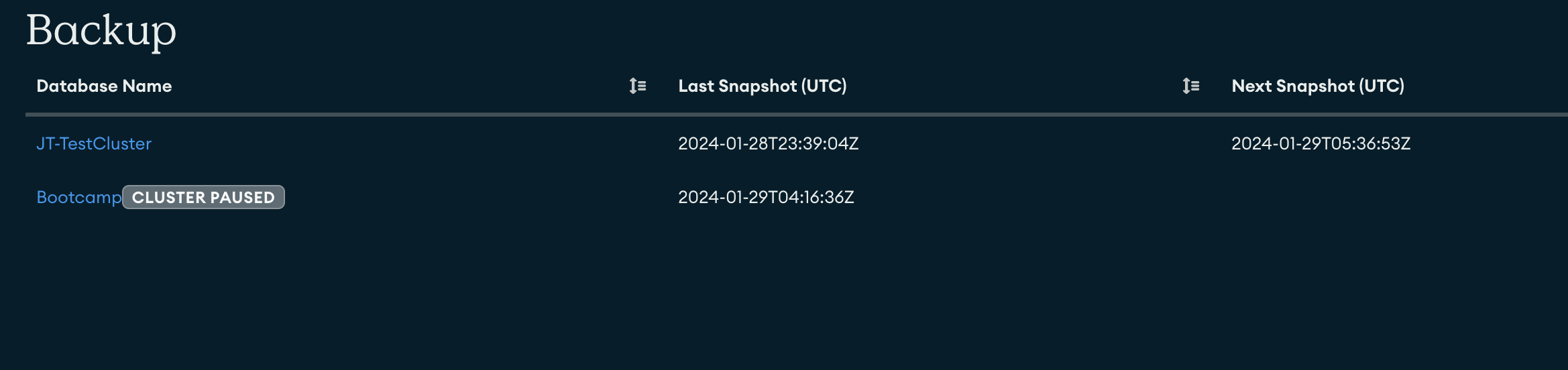 How To Recreate A Terminated Cluster With A Backup Entry Using The Same