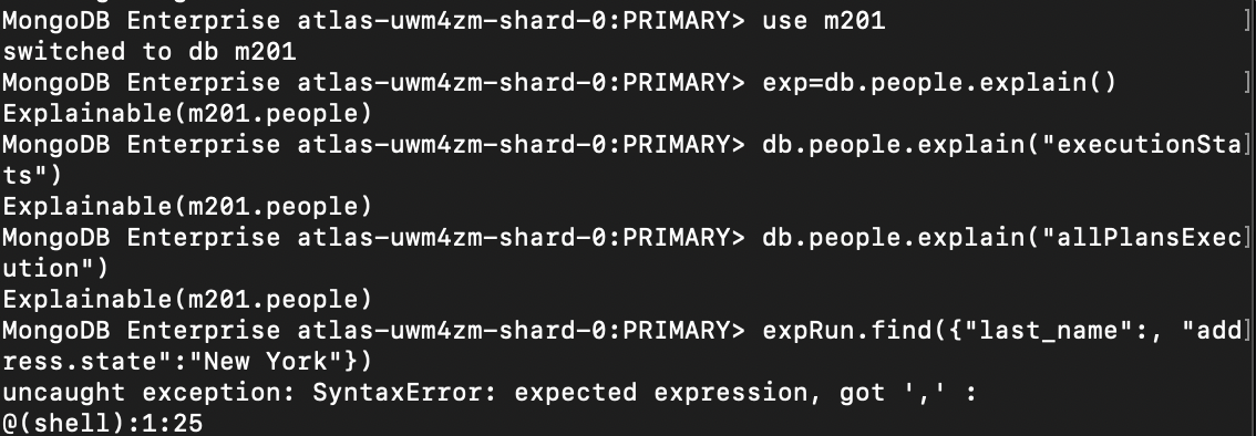 M201 lesson 3.9 .find - M201: MongoDB Performance - MongoDB Developer Community Forums