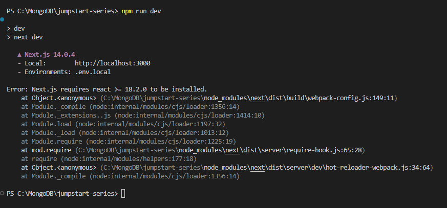 Error:0308010C:digital envelope routines::unsupported in Getting Started with MongoDB - MongoDB ...