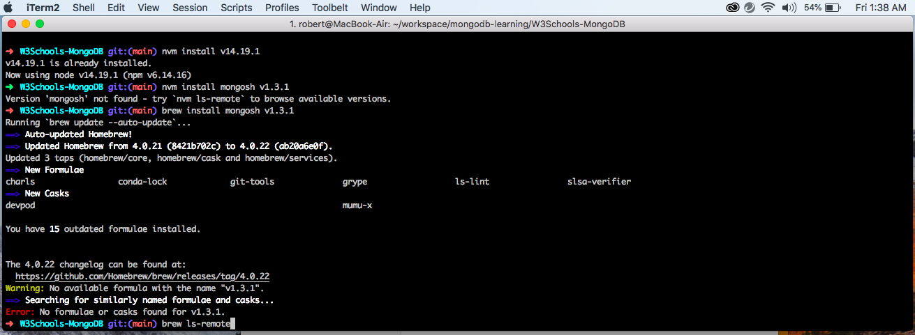 Installation of Mongosh for MongoDB Atlas on the cloud - MongoDB Atlas ...