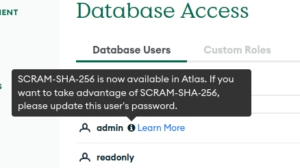 “BadValue: SCRAM-SHA-256 authentication is disabled” - MongoDB Atlas - MongoDB Developer ...