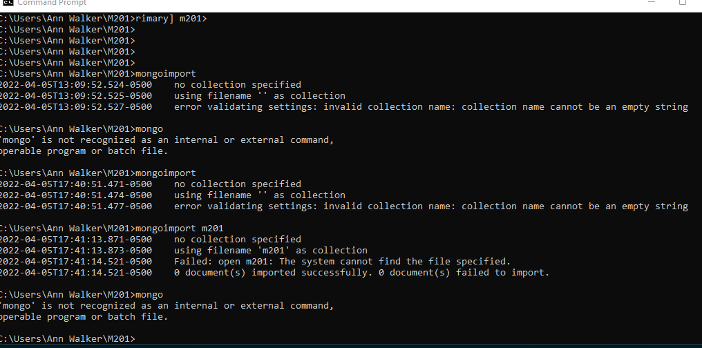Chapter 1: Introduction Lab 1.1: Install Course Tools and Datasets - M201: MongoDB Performance ...