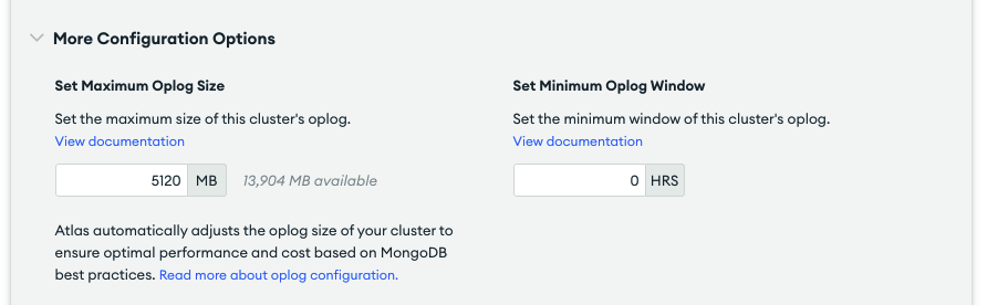 OPLog Configuration missing on atlas - MongoDB Atlas - MongoDB Developer Community Forums