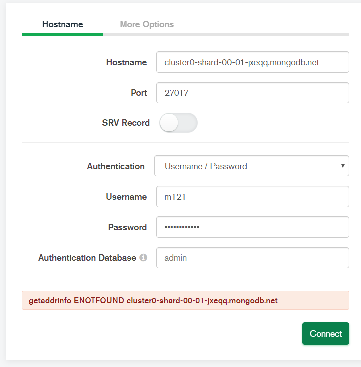 Cannot connect to mongo cloud - M121: The MongoDB Aggregation Framework - MongoDB Developer ...