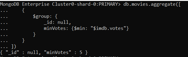 Min and max aggregation operators - M121: The MongoDB Aggregation ...