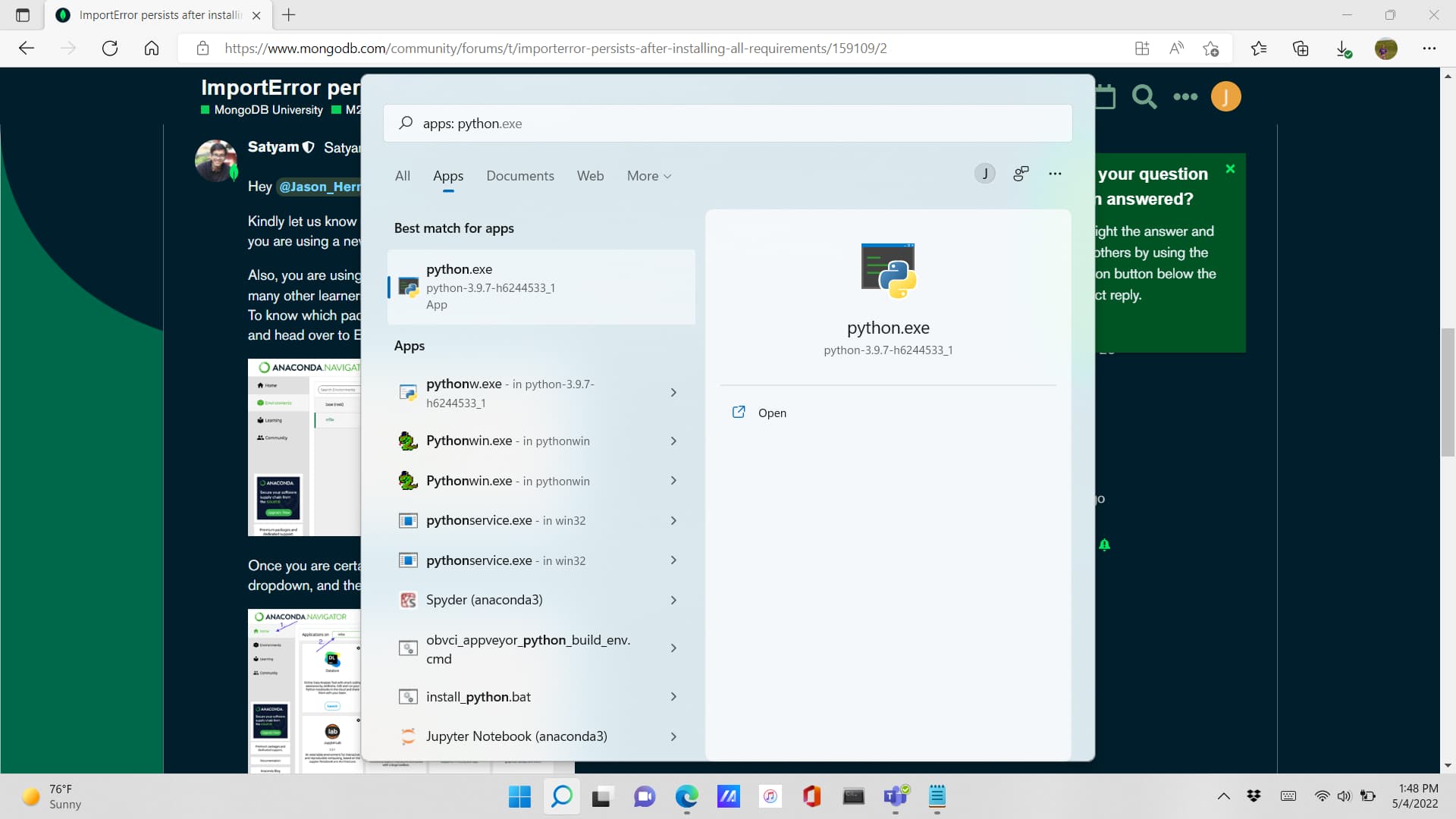 ImportError persists after installing all requirements - M220P: MongoDB for Python Developers ...