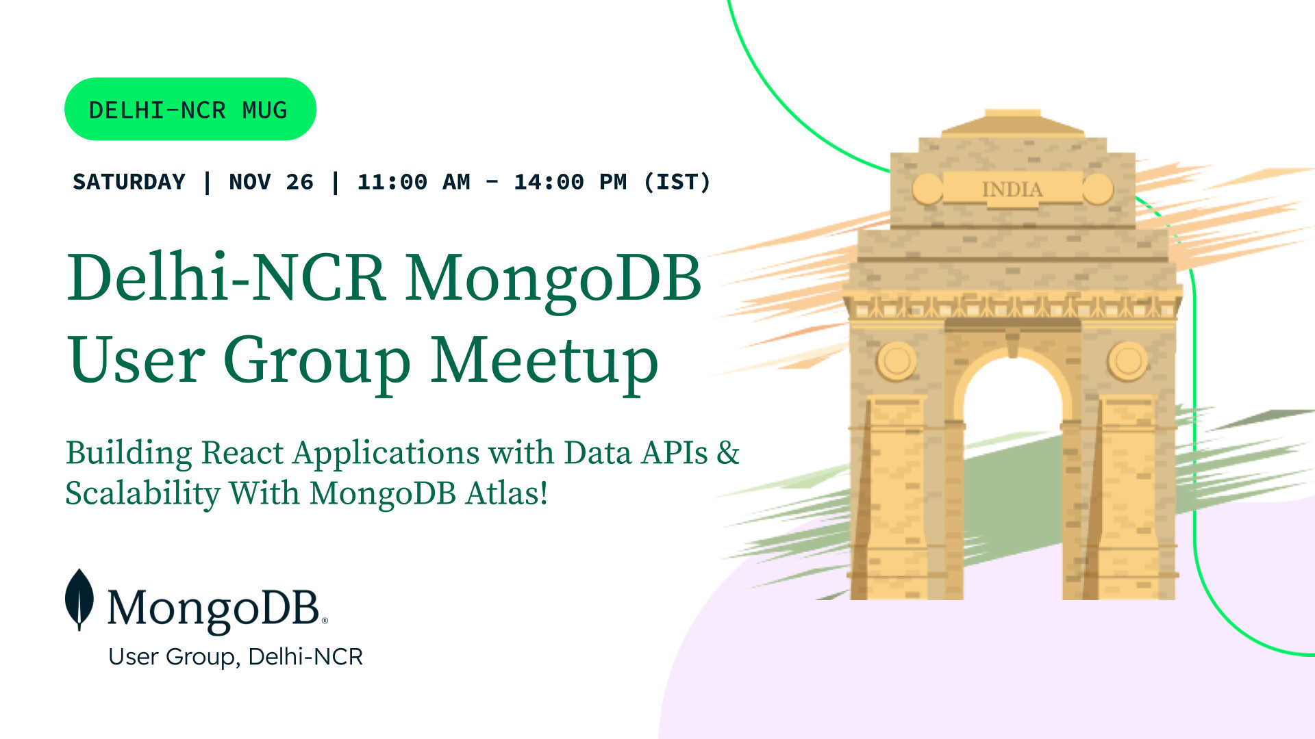 Delhi-NCR MUG: Building React Applications with Data APIs & Scalability With MongoDB Atlas ...
