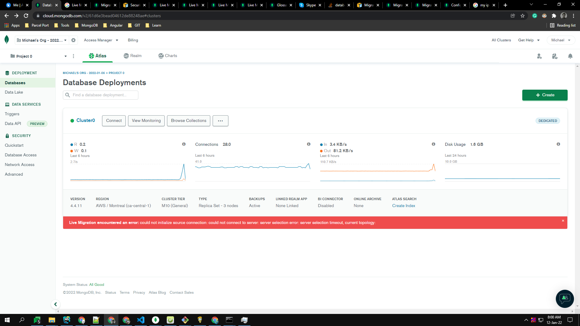 Problem While Doing Live Migration Mongodb Atlas Mongodb Developer Community Forums