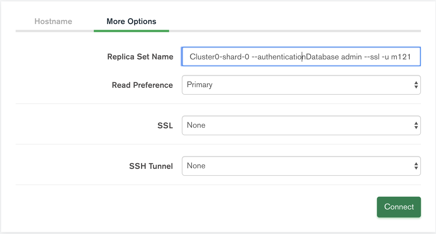 Possible to connect a GUI shell with the course database? - M121: The MongoDB Aggregation ...