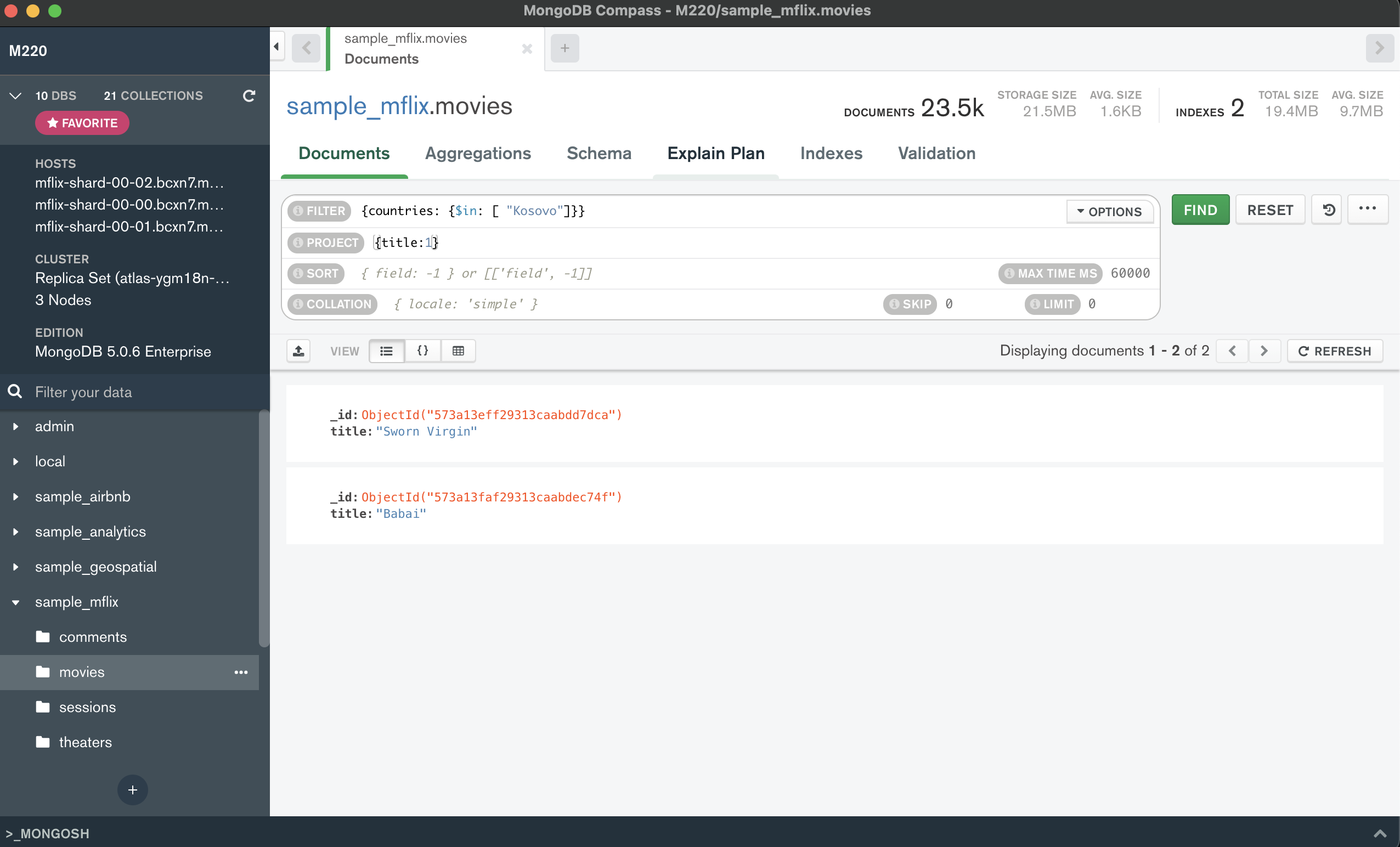 M220 Chapter 1 Driver Setup Ticket - M220P: MongoDB for Python Developers - MongoDB Developer ...