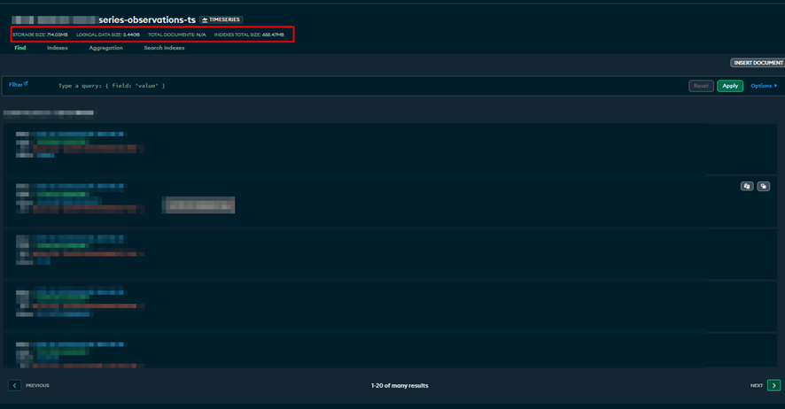 Index Size In Time Series Collections Mongodb Atlas Mongodb Developer Community Forums