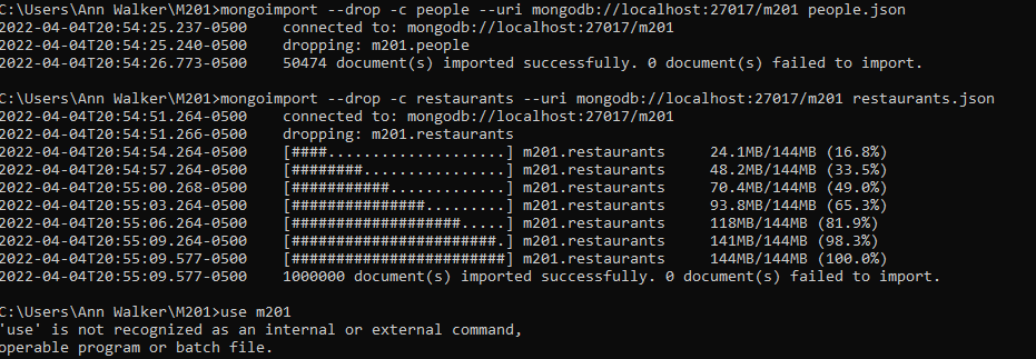 Chapter 1: Introduction Lab 1.1: Install Course Tools and Datasets - M201: MongoDB Performance ...