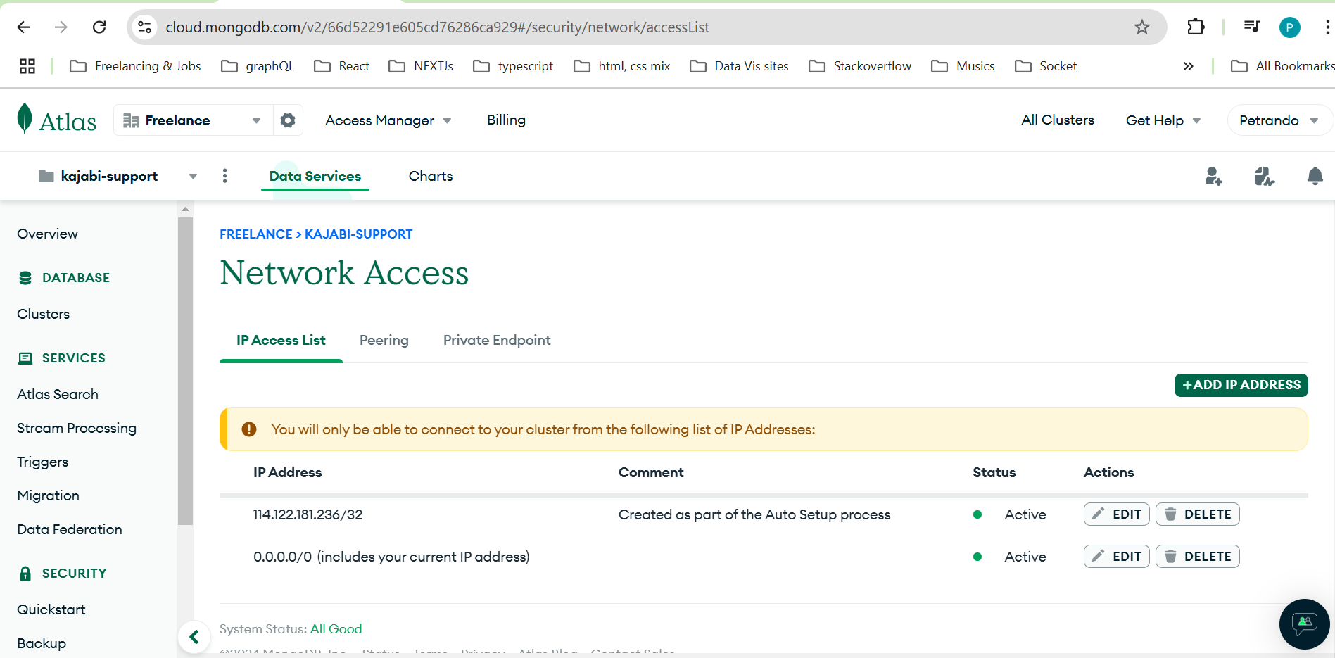 MERN stack cannot connect to mongoDB Atlas - Node.js Frameworks - MongoDB Developer Community Forums