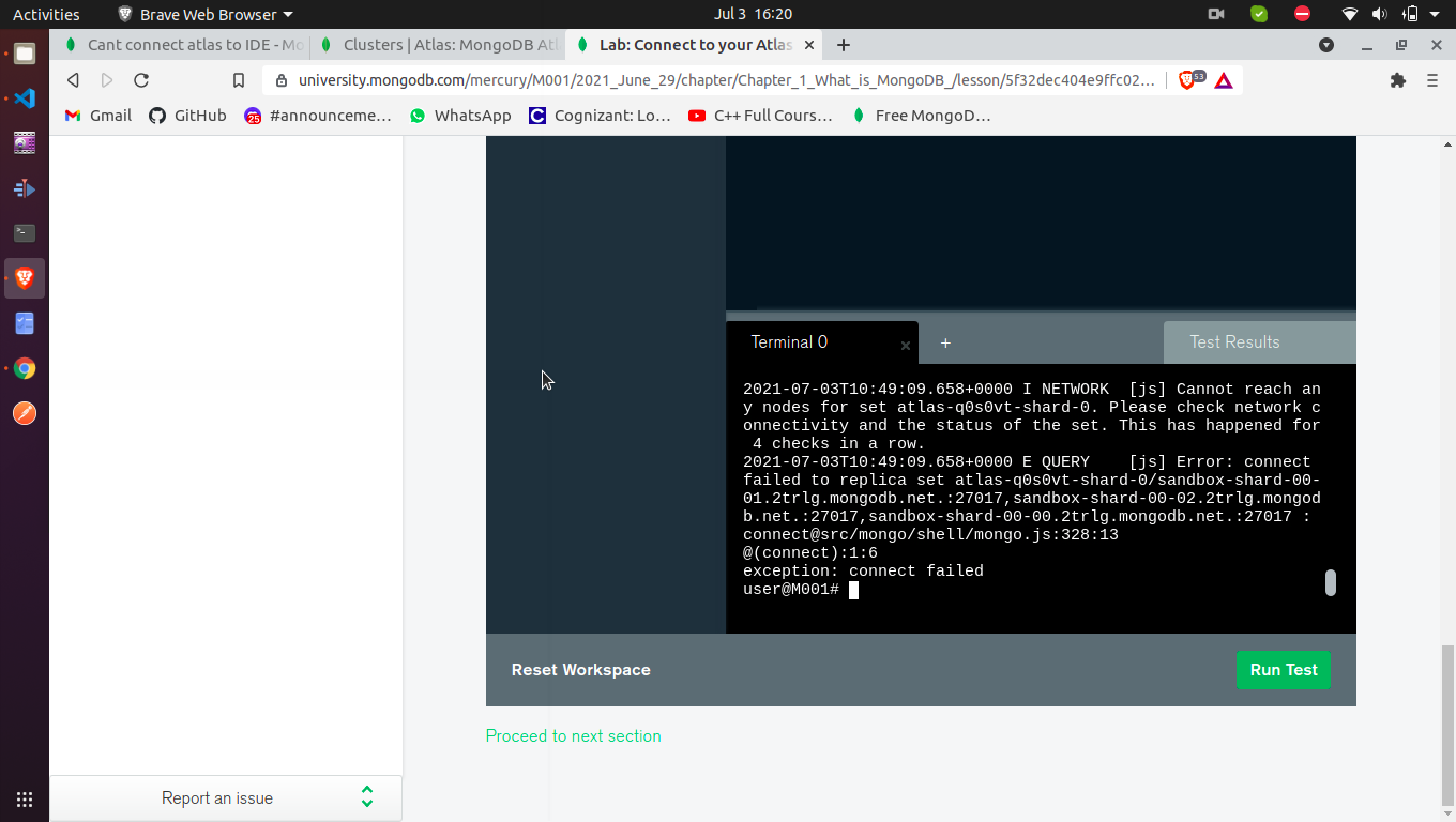 Cant Connect Atlas To Ide M001 Mongodb Basics Mongodb Developer Community Forums