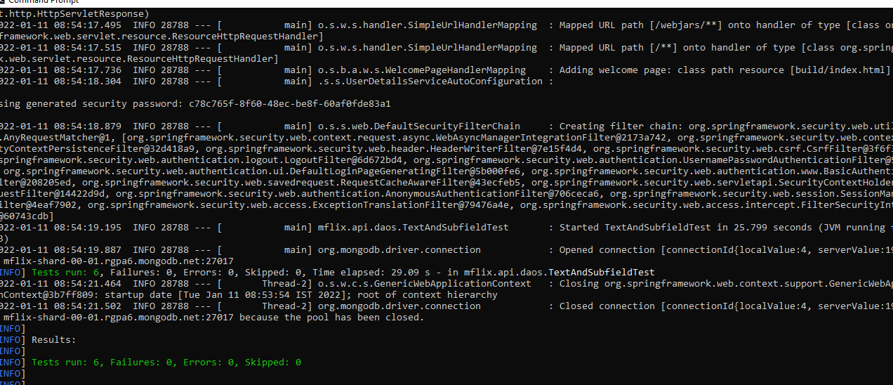 Not Able To Find Validation Code After Running Test Cases M220j Mongodb For Java Developers