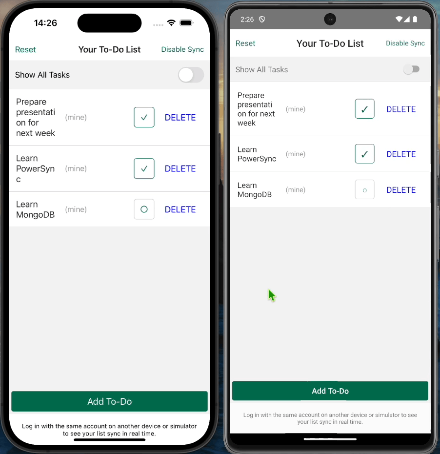 Tutorial Migrate A React Native Application To Powersync Atlas App